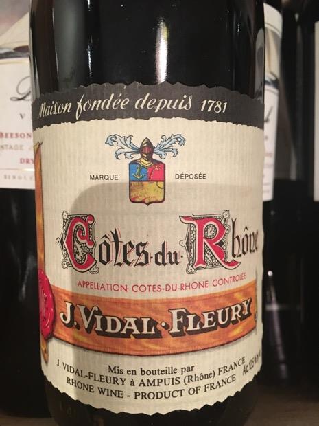 1990 J. Vidal-Fleury Côtes du Rhône, France, Rhône, Southern Rhône ...