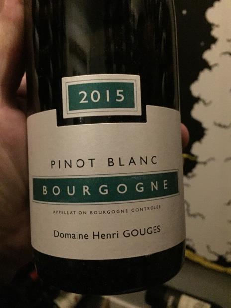 2015 Domaine Henri Gouges Pinot Blanc Bourgogne, France, Burgundy ...