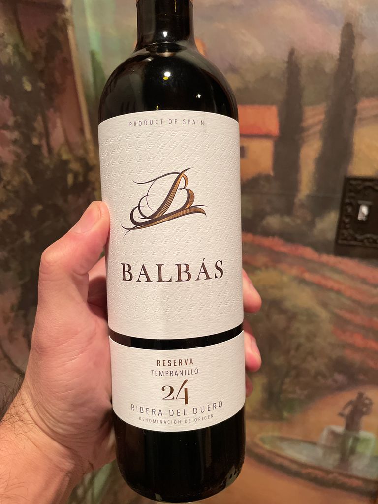 2016 Bodegas Balbas Ribera del Duero Reserva, Spain, Castilla y León ...