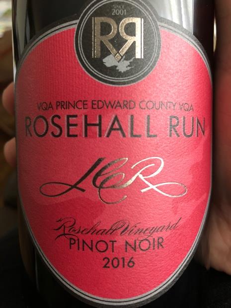 2016 Rosehall Run Pinot Noir JCR Rosehall Vineyard, Canada, Ontario ...