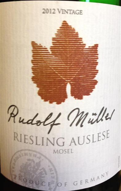 2012 Rudolf Müller Riesling Auslese, Germany, Mosel Saar Ruwer ...