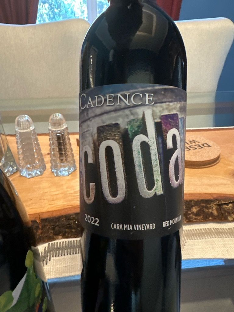 2022 Cadence Coda Cara Mia Vineyard, USA, Washington, Columbia Valley ...