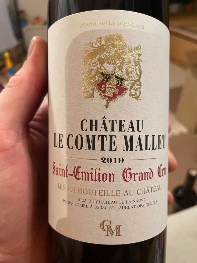 2022 Château Le Comte Mallet, France, Bordeaux, Libournais, St. Émilion ...