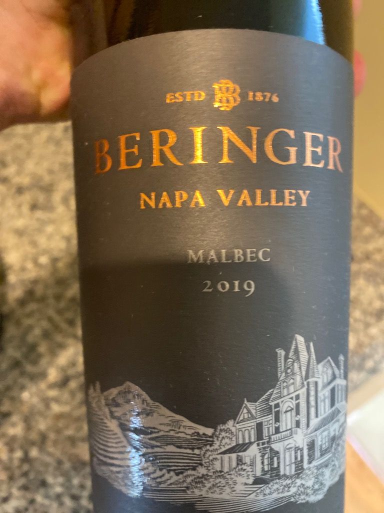 2019 Beringer Vineyards Malbec Founders' Estate, USA, California, Napa ...