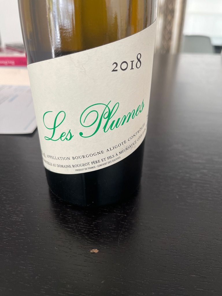 2018 Domaine Rougeot Bourgogne-Aligoté Les Plumes, France, Burgundy ...
