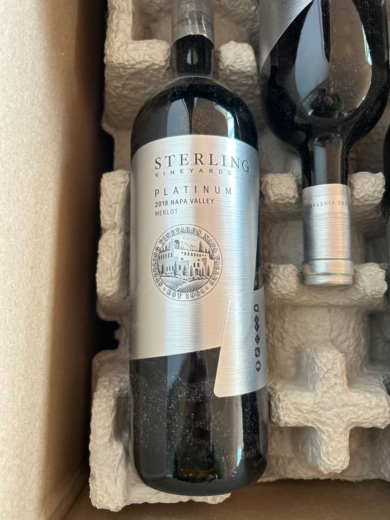 2018 Sterling Vineyards Merlot Platinum, USA, California, Napa Valley ...