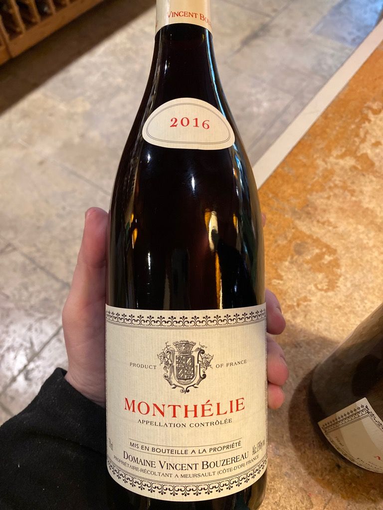 2022 Vincent Bouzereau Monthélie Rouge, France, Burgundy, Côte de ...