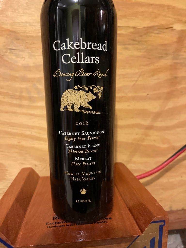2016 Cakebread Cellars Cabernet Sauvignon Dancing Bear Ranch, USA ...