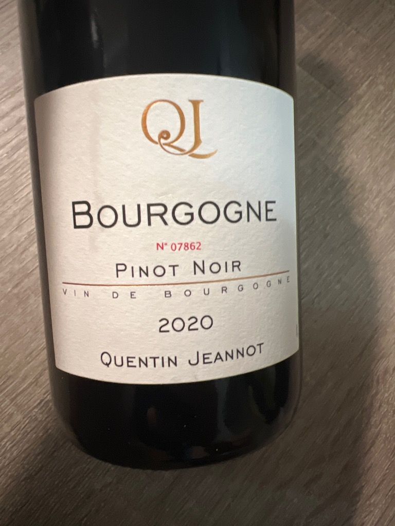 2020 Quentin Jeannot Bourgogne, France, Burgundy, Bourgogne - CellarTracker
