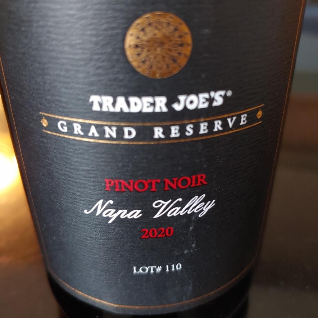 2020 Trader Joe's Pinot Noir Grand Reserve Napa Valley, USA, California ...