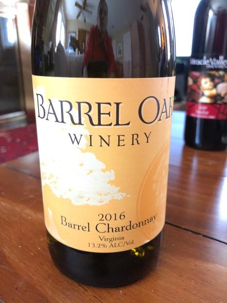 2017 Barrel Oak Winery Chardonnay Barrel Fermented, USA, Virginia ...
