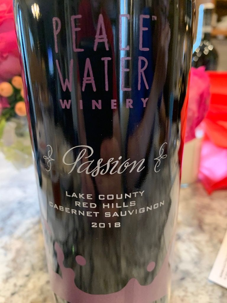 2021 PEACE WATER Cabernet Sauvignon Passion, USA, California, North ...