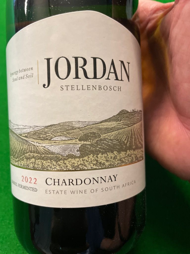 2022 Jordan Winery (Jardin) Chardonnay Barrel Fermented, South Africa ...