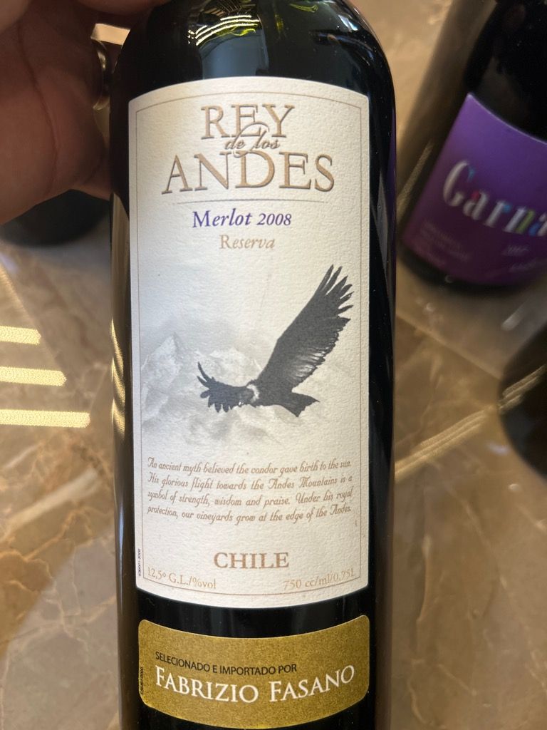 2008 Viña Cono Sur Merlot Rey de los Andes, Chile, Central Valley ...