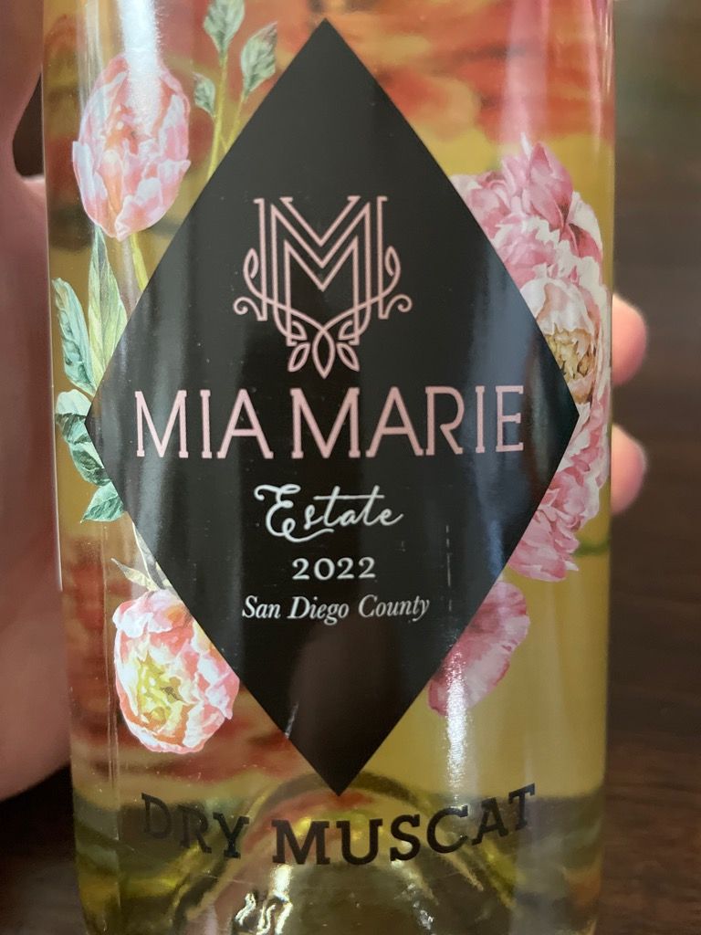 2023 Mia Marie Vineyards Dry Muscat, USA, California, South Coast, San ...