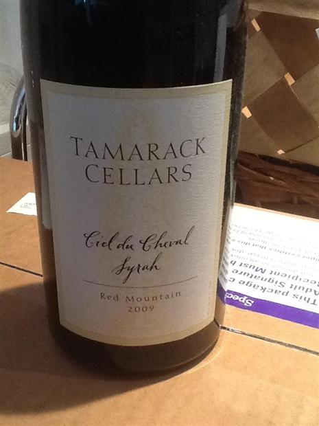 2009 Tamarack Cellars Syrah Ciel du Cheval Vineyard, USA, Washington, Columbia Valley, Red ...