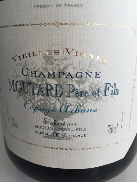 2009 Moutard Père et Fils Champagne Cépage Arbane Vieilles Vignes ...