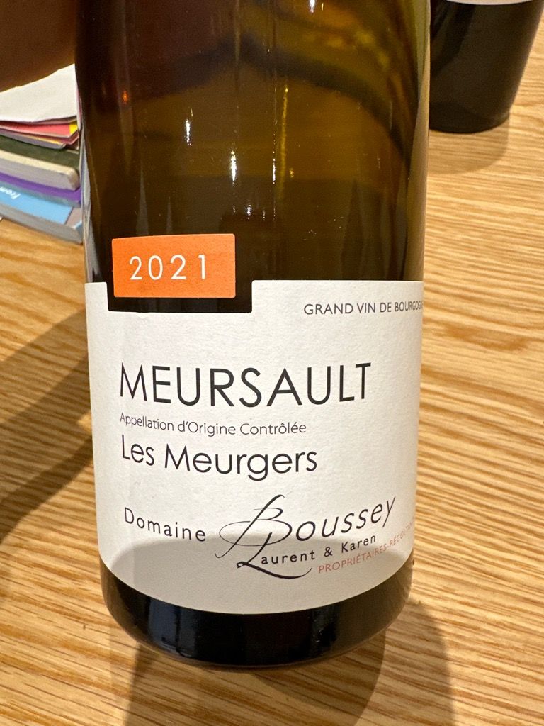 2021 Domaine Laurent Boussey Meursault Les Meurgers, France, Burgundy ...