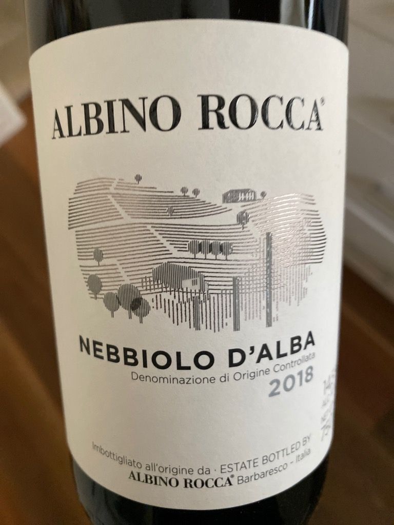 2018 Albino Rocca Nebbiolo d'Alba, Italy, Piedmont, Alba, Nebbiolo d ...