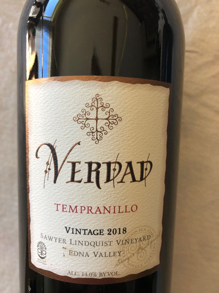2021 Verdad Tempranillo Sawyer Lindquist Vineyard Edna Valley, USA, California, Central Coast ...