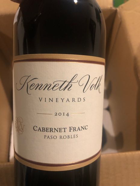 2014 Kenneth Volk Cabernet Franc Paso Robles, USA, California, Central ...