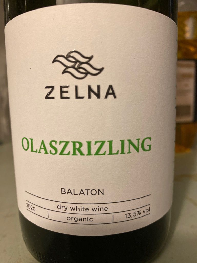 2020 Zelna Olaszrizling, Hungary, Balaton - CellarTracker