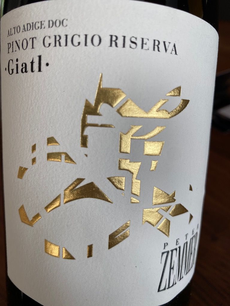 2021 Peter Zemmer Pinot Grigio Riserva Giatl, Italy, Trentino-Alto ...