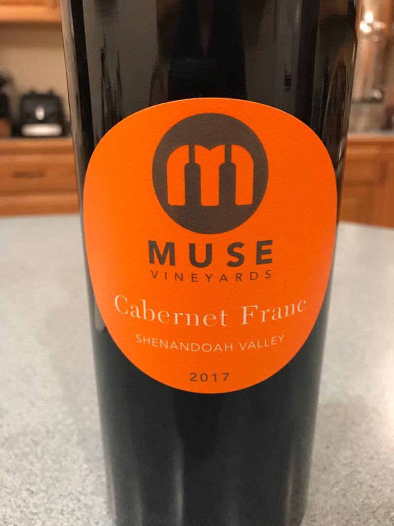 2016 Muse Vineyards Cabernet Franc, USA, Virginia, Shenandoah Valley ...