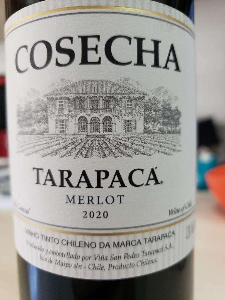 2021 Tarapacá Merlot Cosecha Tarapacá Central Valley, Chile, Central ...
