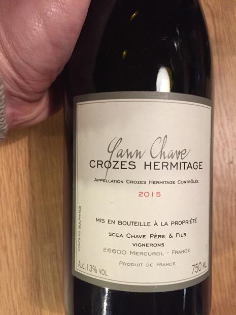 2015 Yann Chave Crozes-Hermitage, France, Rhône, Northern Rhône, Crozes ...