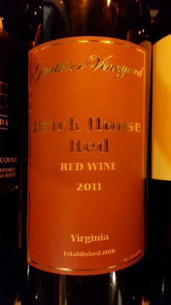 2011 Gauthier Vineyard Brick House Red, USA, Virginia - CellarTracker