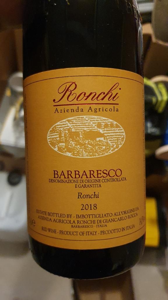 2018 Ronchi di Giancarlo Rocca Barbaresco Ronchi, Italy, Piedmont ...
