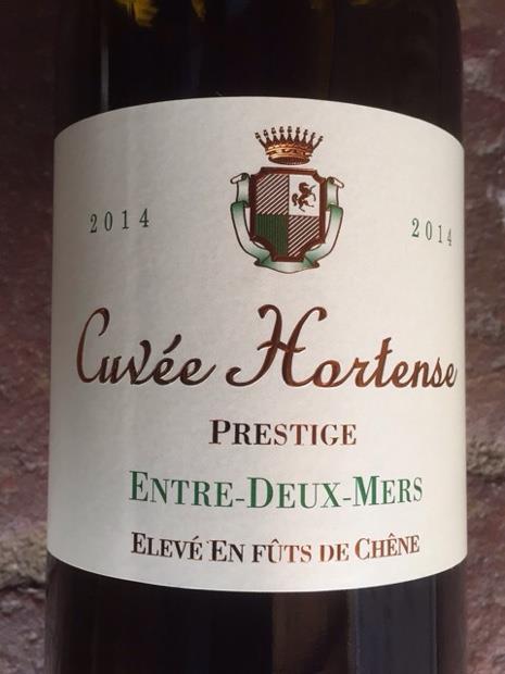 2014 Cheval Quancard Cuvée Hortense, France, Bordeaux, Entre-Deux-Mers ...