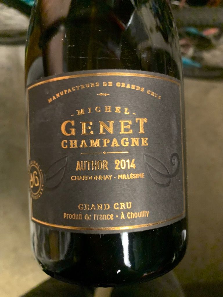 2014 Michel Genet Champagne Grand Cru Blanc de Blancs "Author", France ...