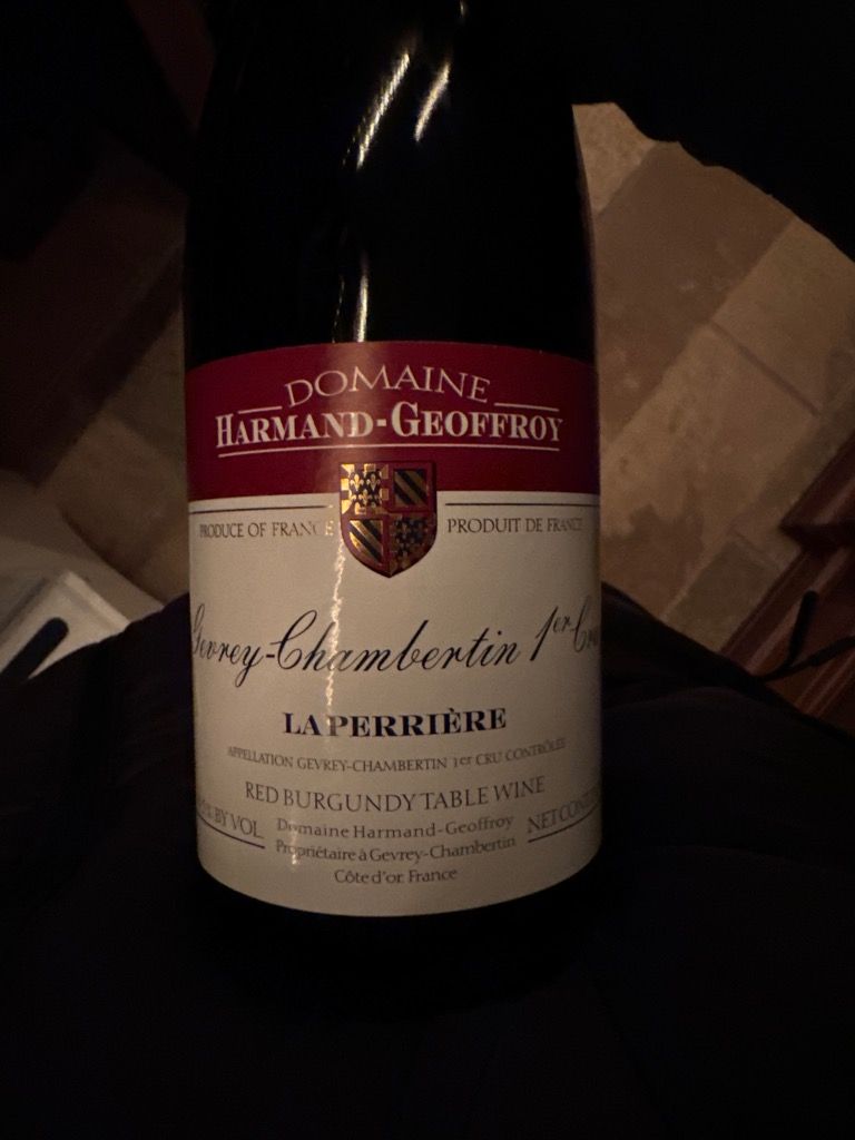 2016 Domaine Harmand-Geoffroy Gevrey-Chambertin 1er Cru La Perrière ...