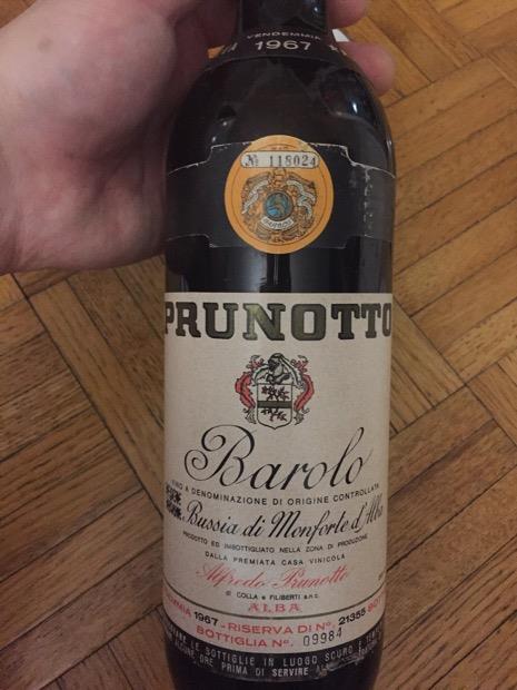 1982 Prunotto Barolo Bussia di Monforte, Italy, Piedmont, Langhe ...