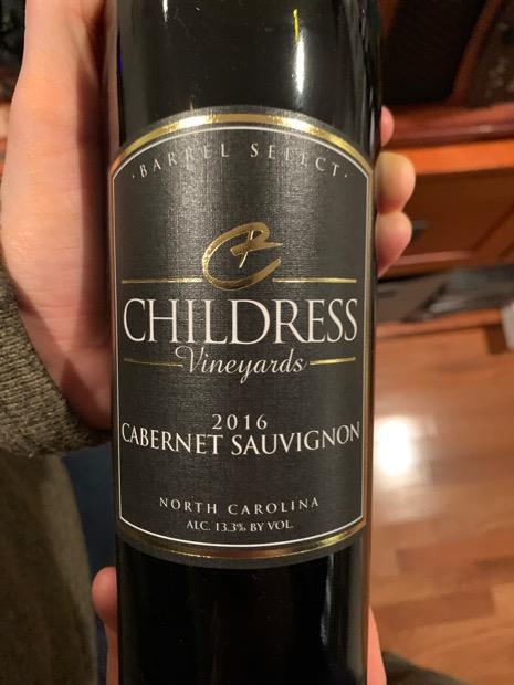 2014 Childress Vineyards Cabernet Sauvignon Barrel Select, USA, North ...