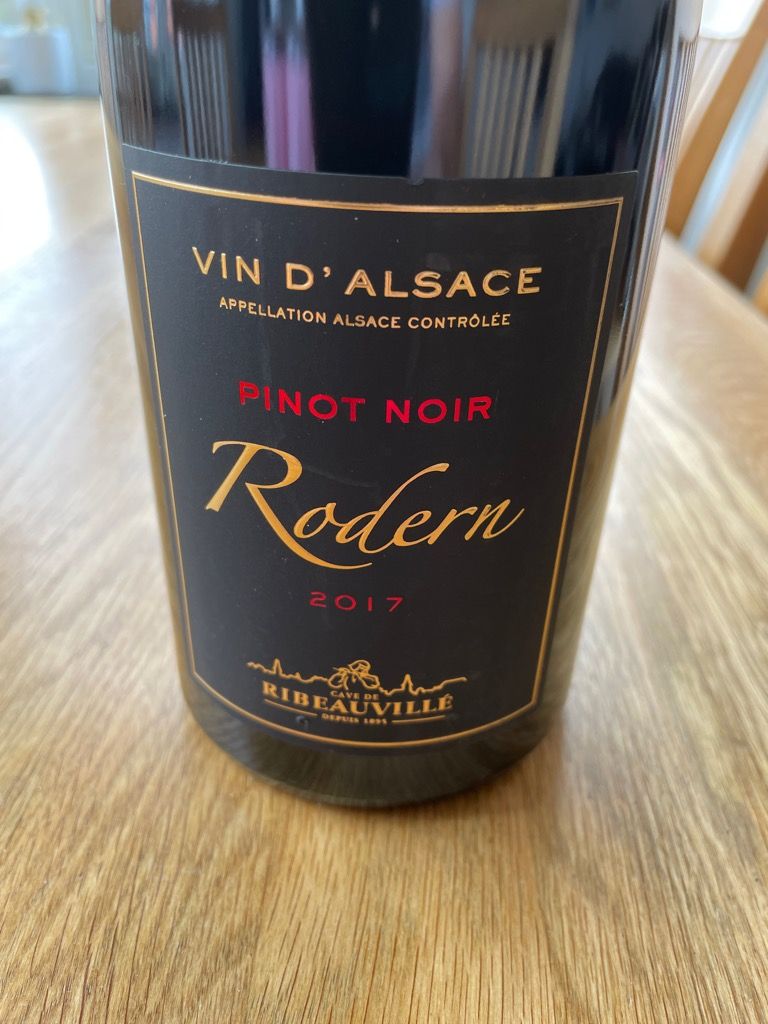 2017 Cave de Ribeauvillé Pinot Noir Rodern Grande Cuvée, France, Alsace ...