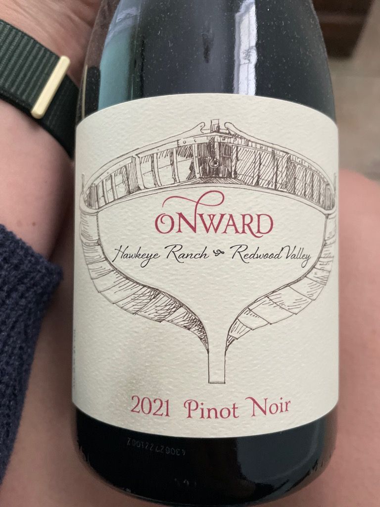 2021 Onward Wines Pinot Noir Hawkeye Ranch, USA, California, North ...