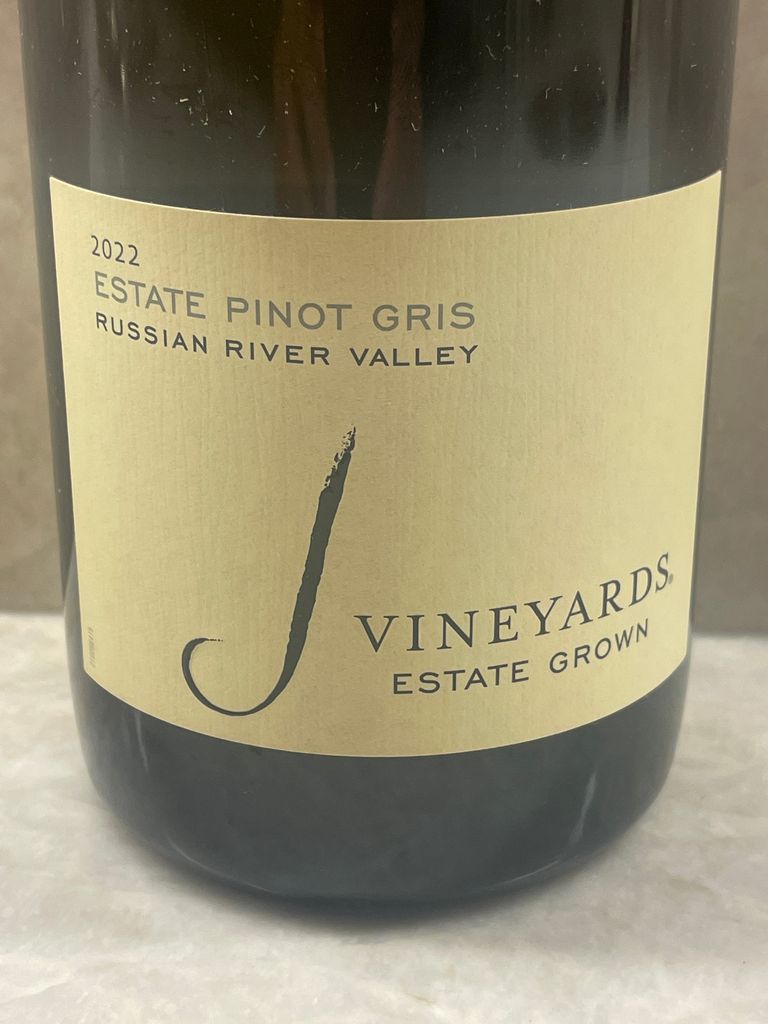 2022 J Vineyards & Winery Pinot Gris Estate Russian River Valley, USA ...