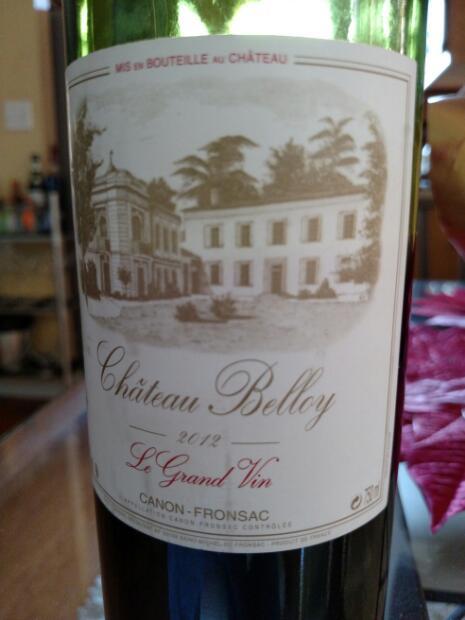 2012 Château Belloy Le Grand Vin, France, Bordeaux, Libournais, Canon ...