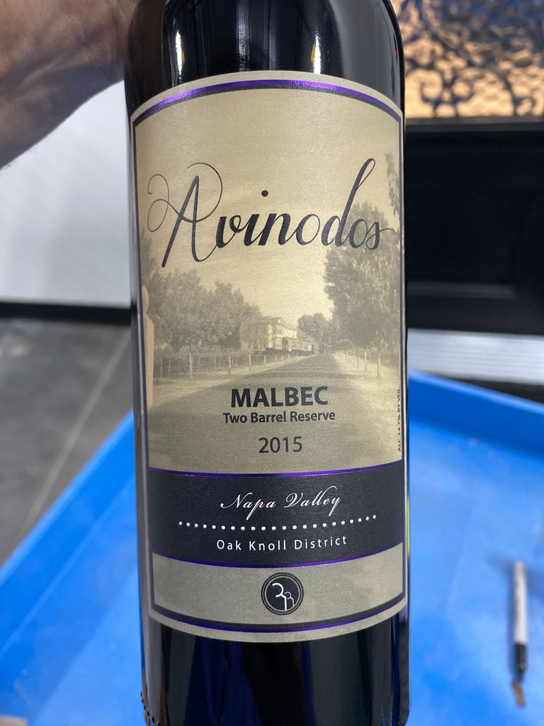 2015 Avinodos Malbec, USA, California, Napa Valley, Oak Knoll District - CellarTracker