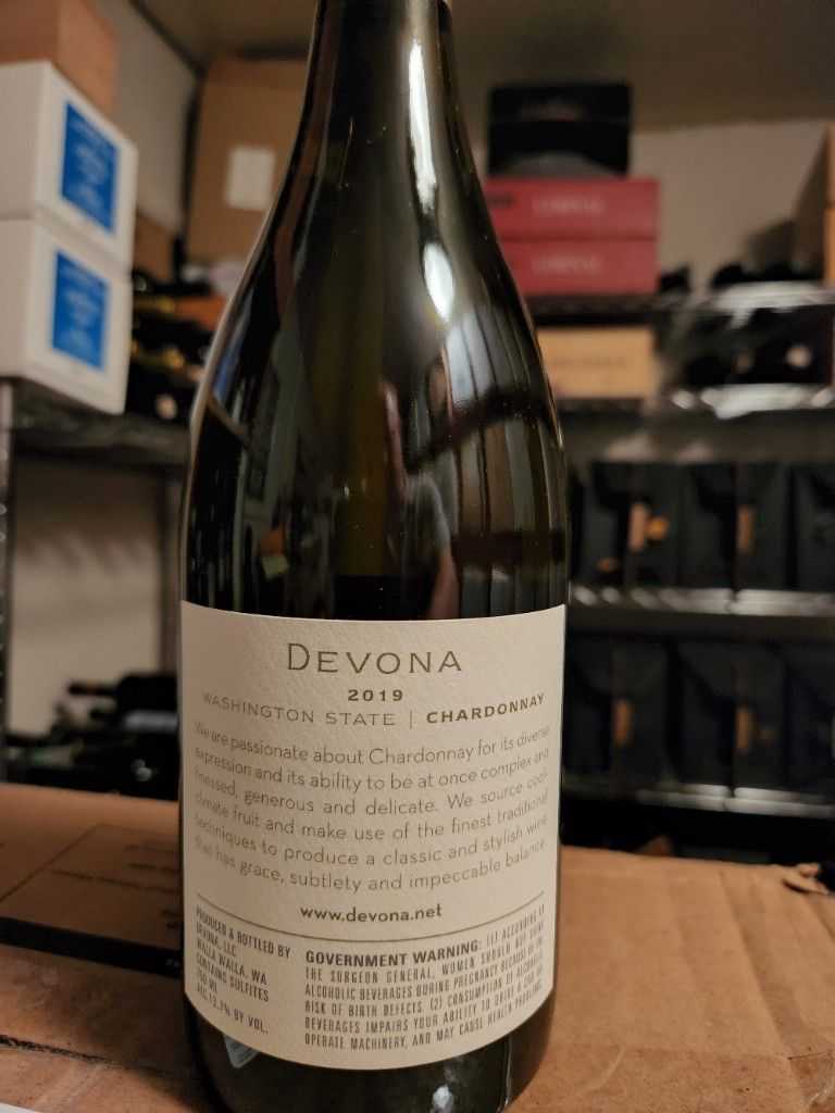 2019 Devona Chardonnay, USA, Washington - CellarTracker