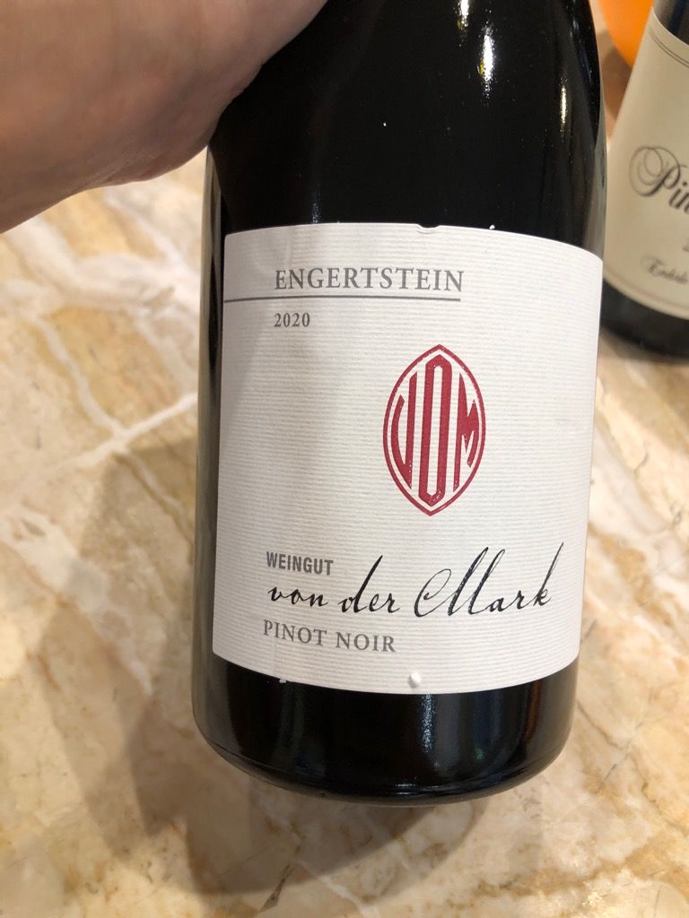 2020 Jürgen von der Mark Pinot Noir Engertstein, Germany, Baden ...