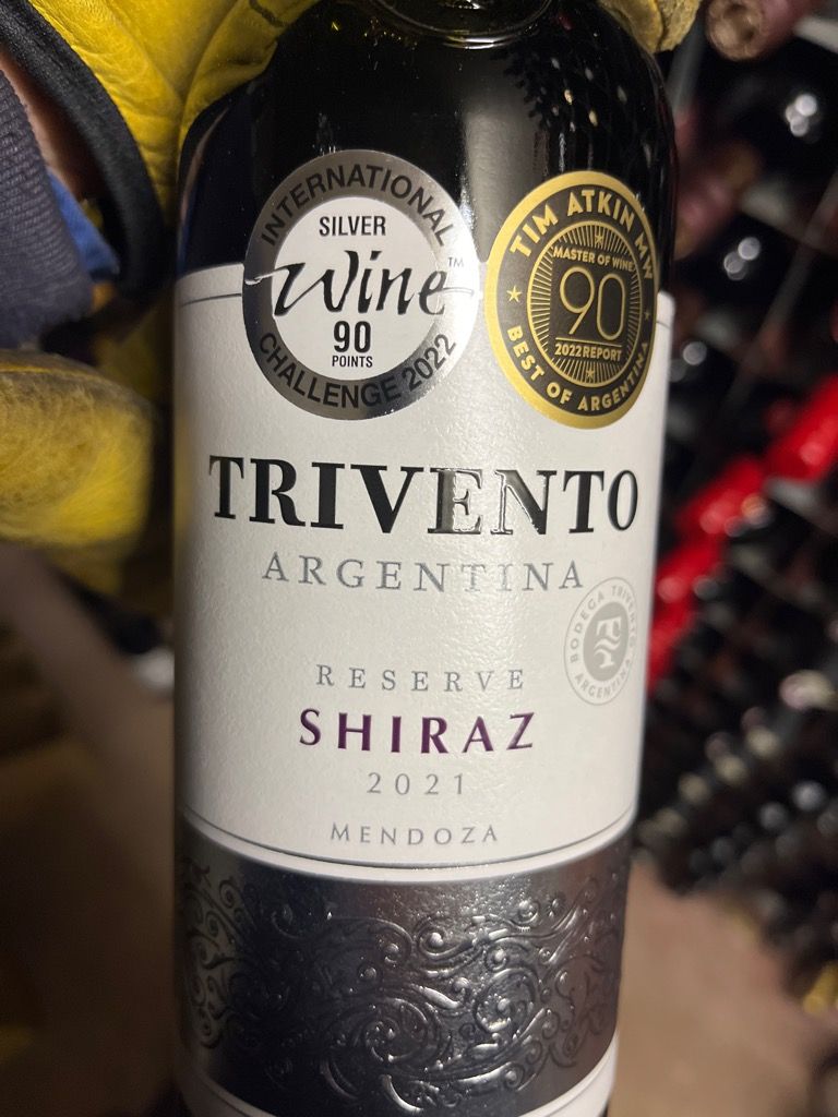 2021 Trivento Shiraz Reserve, Argentina, Mendoza - CellarTracker