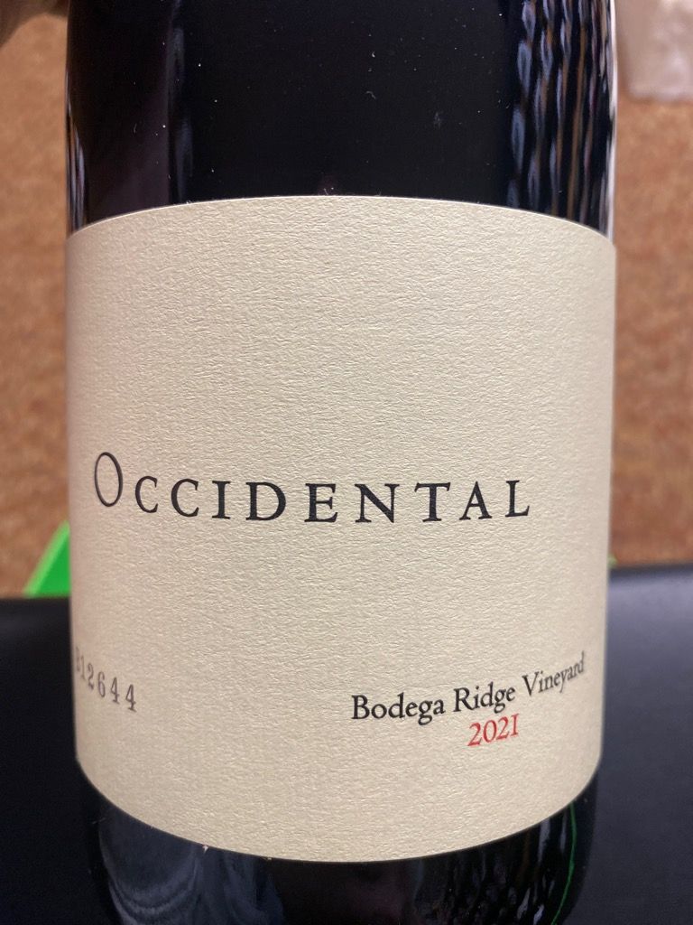 Community Tasting Notes - 2021 Occidental Pinot Noir Bodega Ridge ...