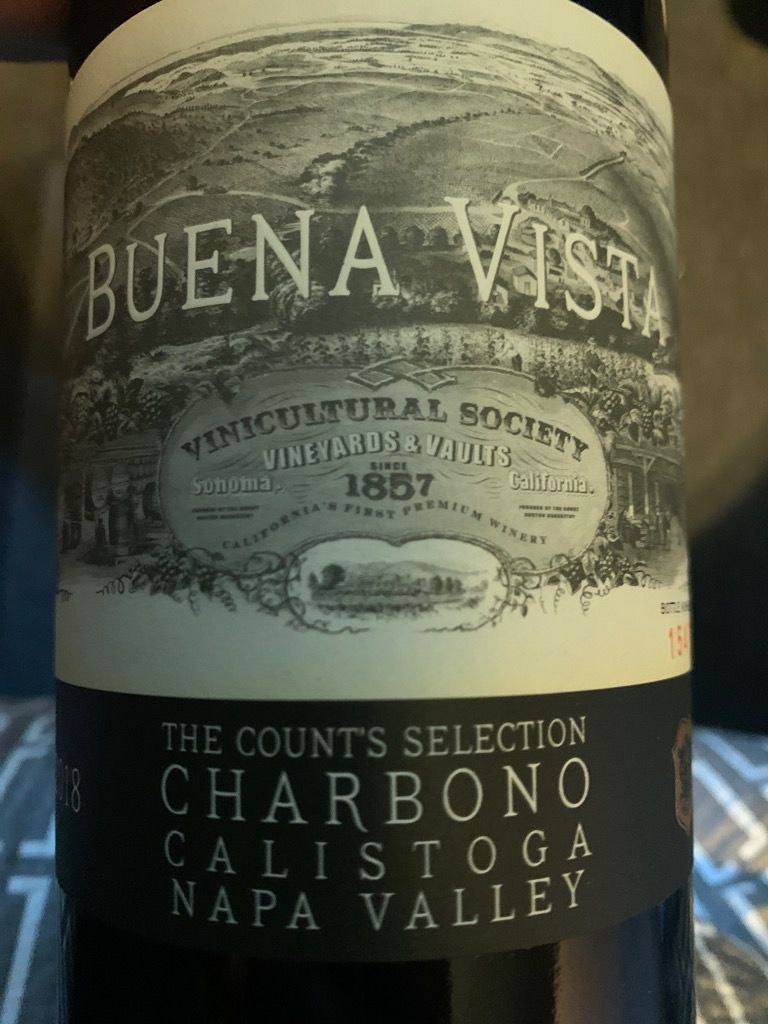2018 Buena Vista Charbono The Count's Selection, USA, California, Napa ...