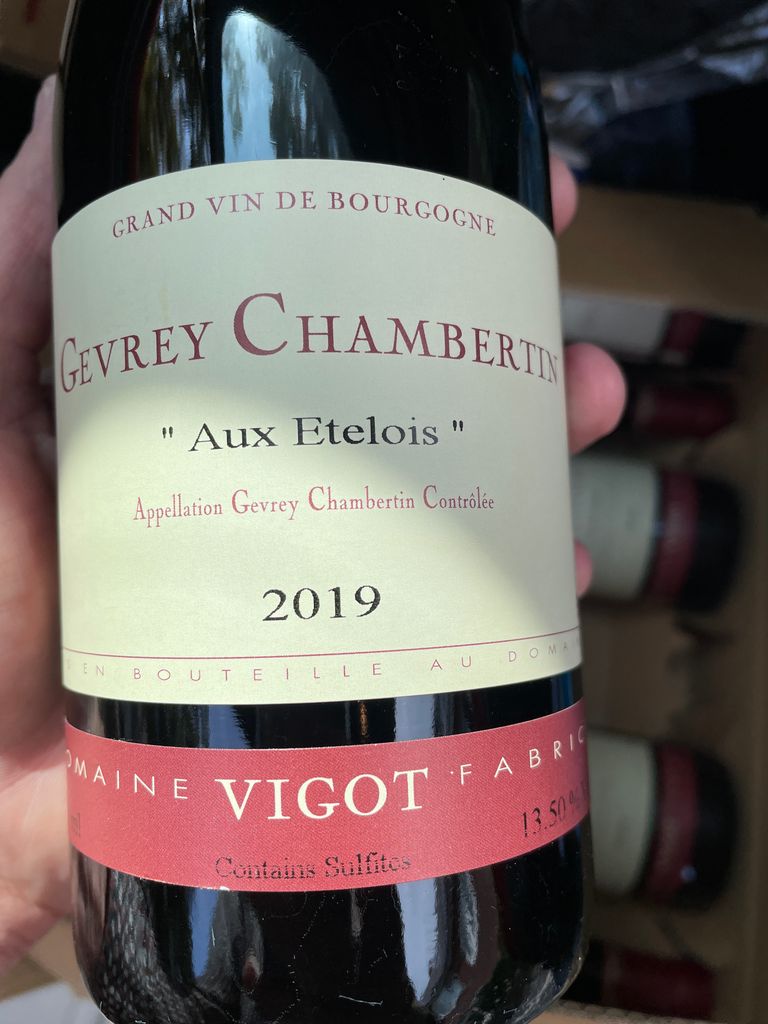 2018 Domaine Vigot Fabrice Gevrey-Chambertin Aux Etelois, France ...