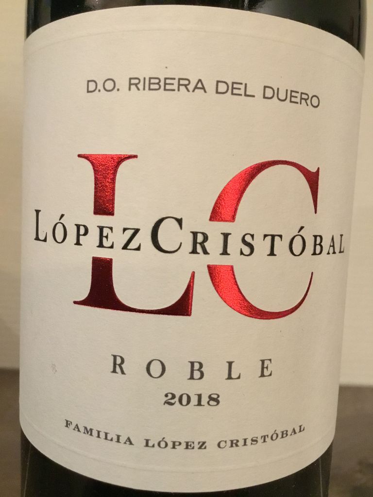 2021 López Cristóbal Ribera del Duero Tinto Roble Finca La Linde, Spain ...