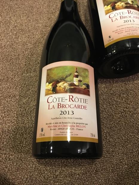2013 Christophe Billon Côte-Rôtie La Brocarde, France, Rhône, Northern ...